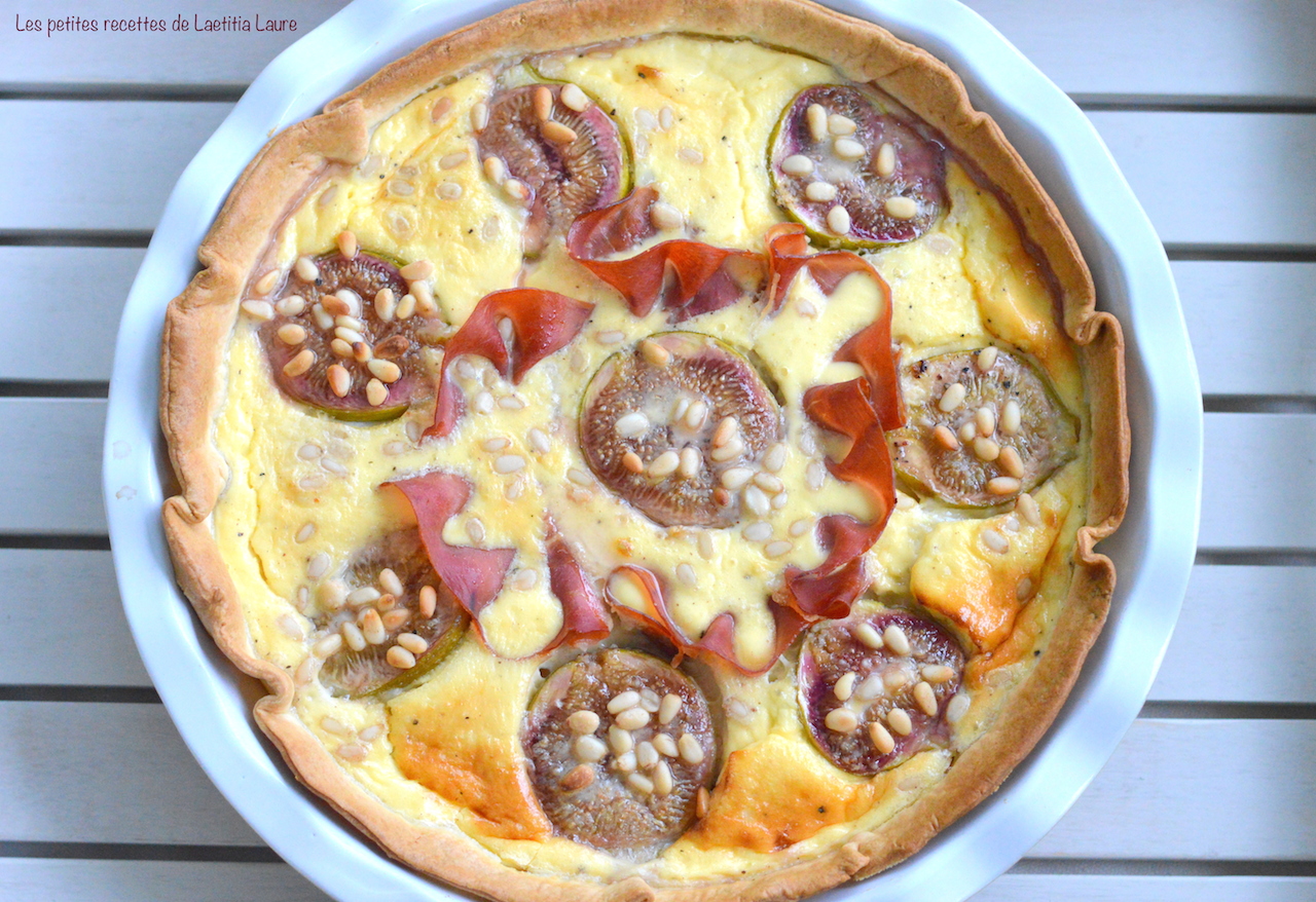 Quiche aux figues vertes, chèvre & jambon de parme - Laet's bake it